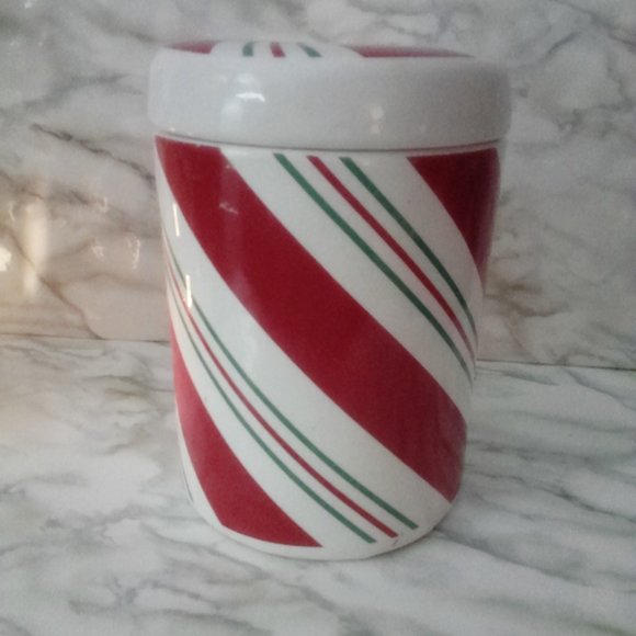 TELEFLORA GIFTS | Holiday | Vtg Teleflora Candy Strip Glass Container ...